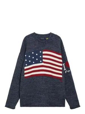 Polo Ralph Lauren I Love Polo" Flag Sweater - Blue