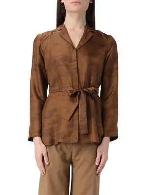 Max Mara Printed Belted Shirt - Brown