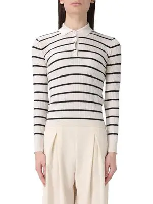 Max Mara Striped Cashmere Blend Polo Shirt - Blue