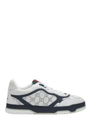 GUCCI GUCCI Re-Web And Blue Suede Trimmed GG Nylon Sneakers