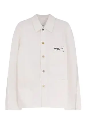 Givenchy Iconic Lettering" Denim Jacket - White
