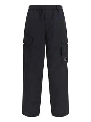 C.P. COMPANY Flatt Nylon Loose Cargo Lens Pants - Black