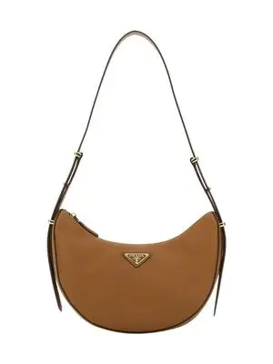 Prada Leather Hobo Bag - Brown