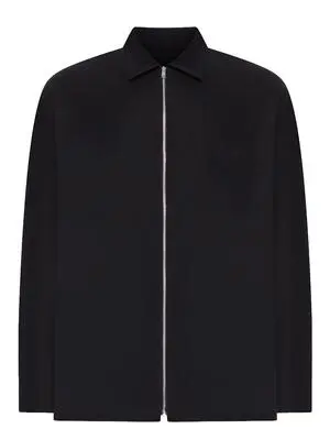 Prada Cotton Overshirt With Zip - Black