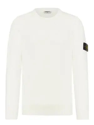 Stone Island Crew Neck Sweater With Badge - Multicolor
