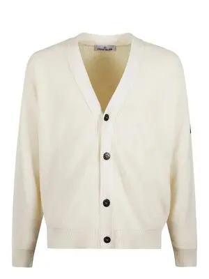 Stone Island Ribbed Soft Organic Cotton Cardigan - Multicolor