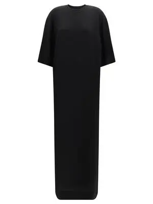 TOTEME Toteme Oversized Wool T-Shirt Dress Black