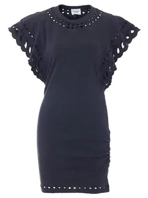 Isabel Marant Étoile Orlane Dress With Perforated Details - Black