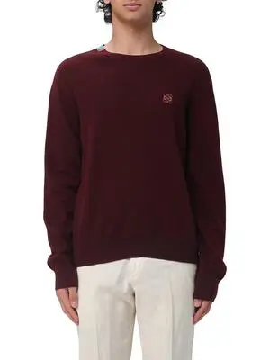 Loewe Burgundy Sweater With Contrast Stitching - Red