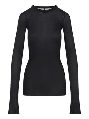 Rick Owens Ribbed Long Sleeve T-shirt - Black