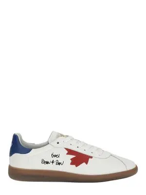 Dsquared2 Rebels Leather Lace-up Sneakers - White