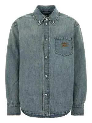Miu Miu Striped Button-down Shirt - Blue