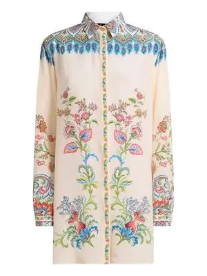 ETRO ETRO Long Silk Shirt With Side Vents