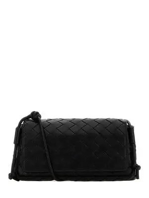 Bottega Veneta Nappa Leather Crossbody Bag - Black