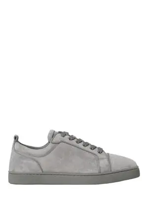 CHRISTIAN LOUBOUTIN Suede Lace-up Sneakers - Gray