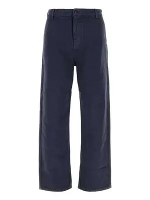 Miu Miu Navy Gabardine Pants - Blue