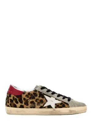 GOLDEN GOOSE Printed Calf Hair Super-star Sneakers - Multicolor