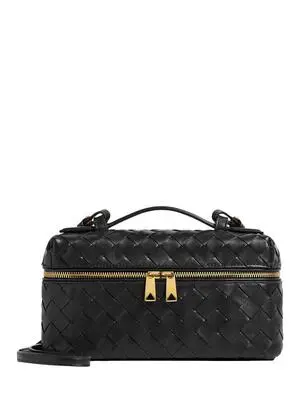 Bottega Veneta BOTTEGA VENETA Mini Intrecciato Beauty Case Black