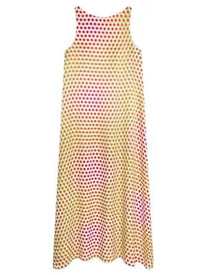 Dries Van Noten Sleeveless Printed Silk A-line Maxi Dress - Multicolor