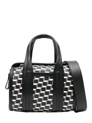 Pierre Hardy Geometric Pattern Canvas Tote Bag - Black