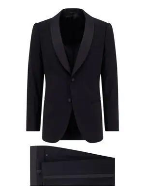 Giorgio Armani Soho Virgin Wool Tuxedo - Multicolor