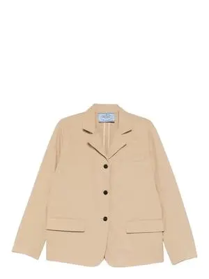 Prada Single-breasted Cotton Blazer - Multicolor