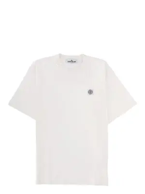 Stone Island Stone Island Men T-Shirt With Logo Patch White