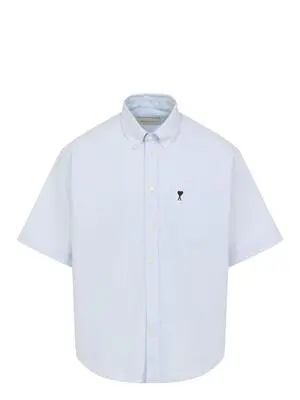 AMI Paris Boxy Short Sleeve Shirt - Blue