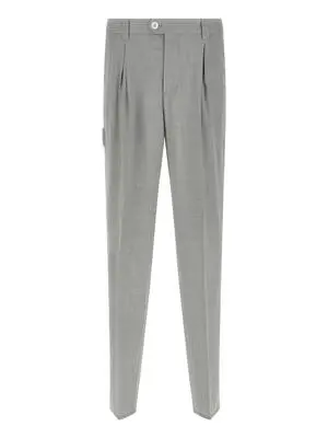 Brunello Cucinelli BRUNELLO CUCINELLI Mélange Wool Tailored Pants Gray