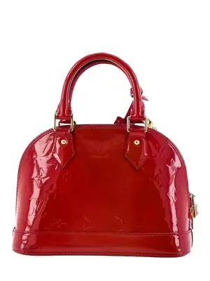 LOUIS VUITTON Alma Handbag Monogram Vernis Bb Shoulder Bag - Red