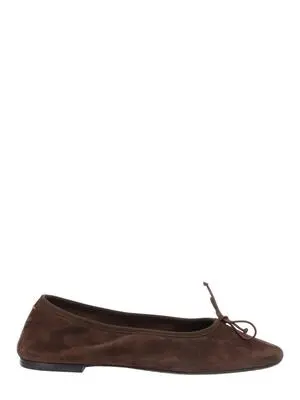 AeydĒ Ballerina Tiby Suede Flats - Brown