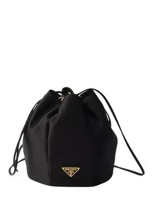 Prada Bucket Bag With Logo Detail - Black