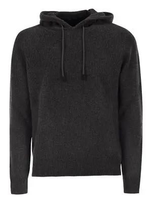 Tagliatore Hunter Ribbed Hooded Knit - Multicolor