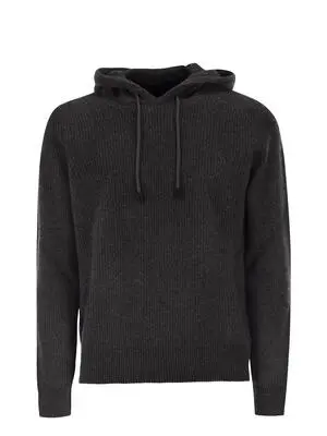 Tagliatore TAGLIATORE Hunter Ribbed Hooded Knit Multicolor