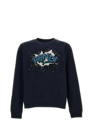 Fendi Embroidered Crewneck Sweatshirt - Multicolor