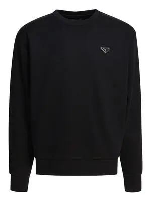 Prada Logo Cotton Sweatshirt - Multicolor