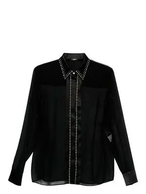 Versace Embellished Silk Shirt - Multicolor