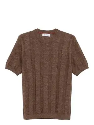 Brunello Cucinelli Short Sleeve Sweater - Multicolor