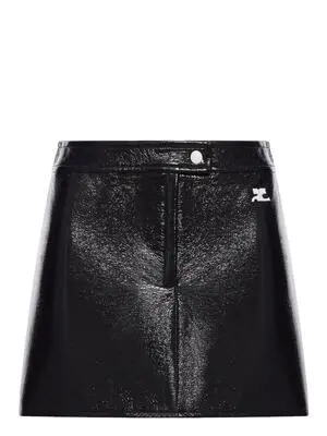 COURREGES Courrèges Vinyl Mini Skirt - Black