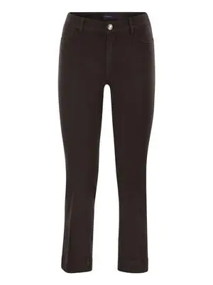 Sportmax Enna Denim Mini Flare Cropped Pants - Multicolor