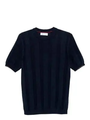 Brunello Cucinelli Short Sleeve Sweater - Multicolor