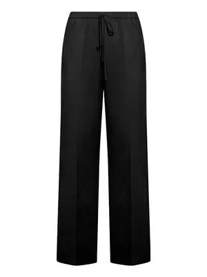 TOTEME Wide-leg Linen Blend Trousers - Black