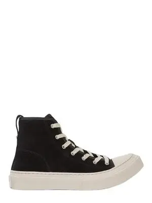 ANN DEMEULEMEESTER Leather High Top Sneakers - Black