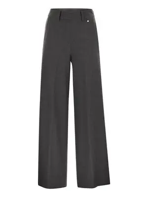 Herno Trousers In Melange Yarn-dyed Flannel - Multicolor