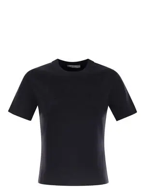 Max Mara Nerina Basic Cotton T-shirt - Blue