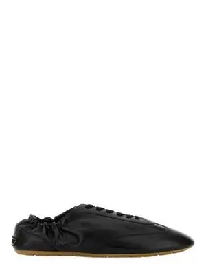 Saint Laurent Leather Lewis Sneakers - Black