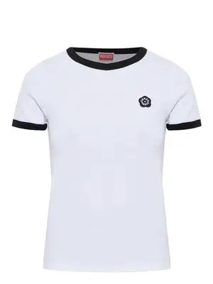 KENZO KENZO Contrast Trim Logo Appliqué T-Shirt