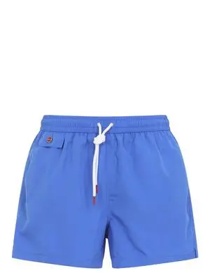 Kiton Polyester Swim Shorts - Blue