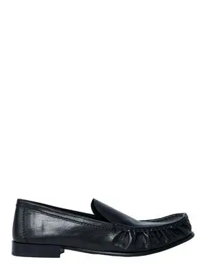 Miu Miu Leather Loafers - Black