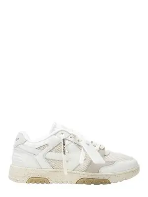 Off-White Out Of Office" Sneakers In Suede And Mesh - White